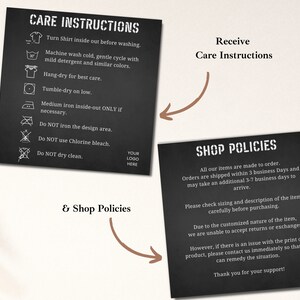 Etsy Listing Template Shop Policy for Bella Canvas, T Shirt Shop Mockup ...