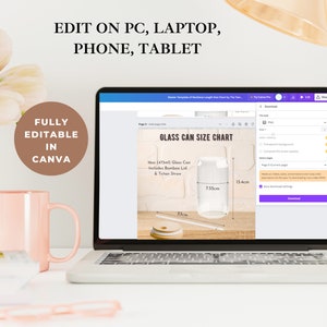 Glass Can Mockup Size Chart, 16 Oz Sipper Cup Libbey Glass Mockup ...