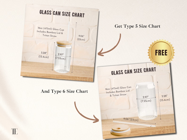 Glass Can Mockup Size Chart, 16 Oz Sipper Cup Libbey Glass Mockup ...