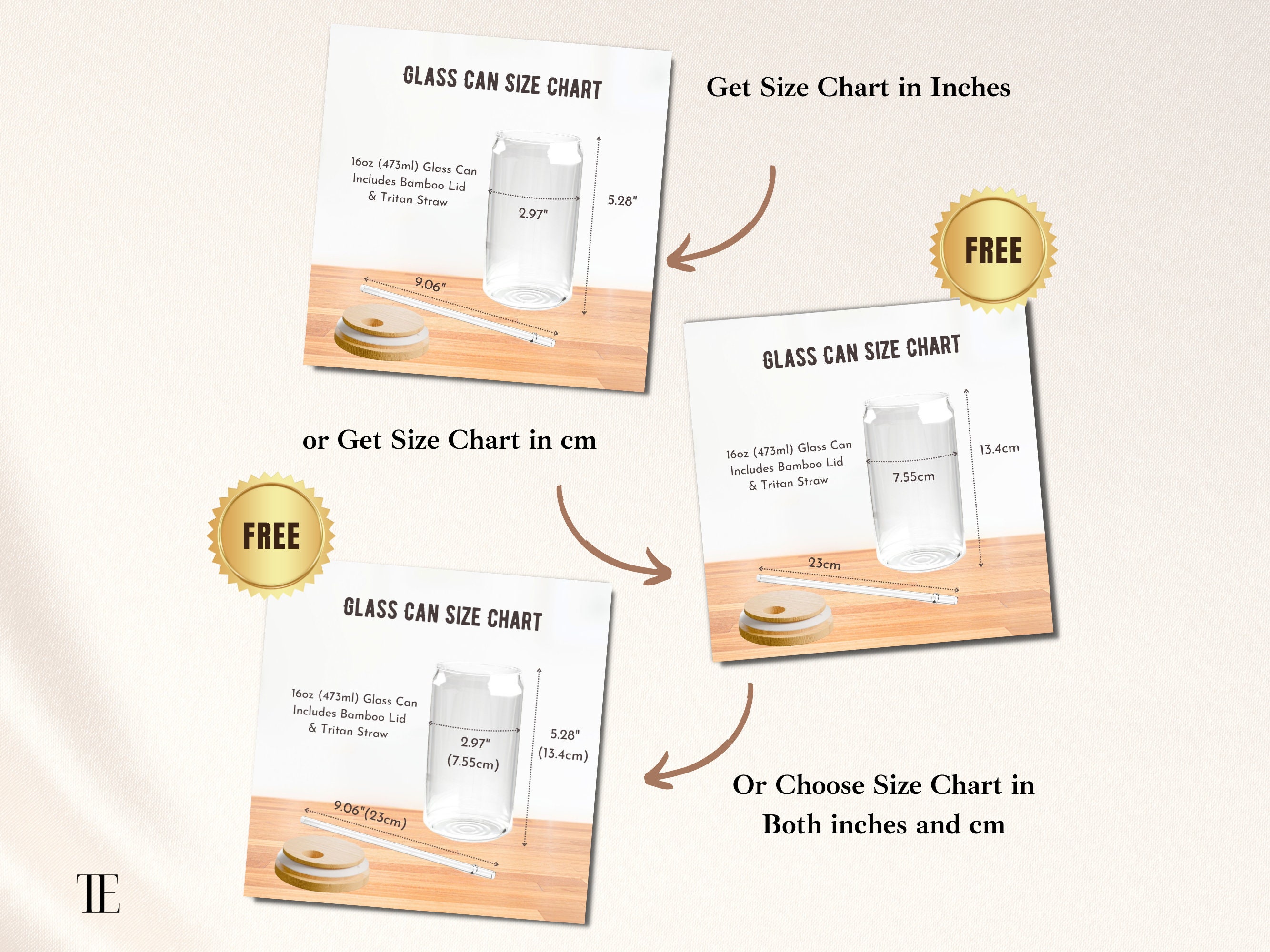 16oz Sipper Glass Size Chart, Glass Can Mockup, Libbey Glass Mockup ...