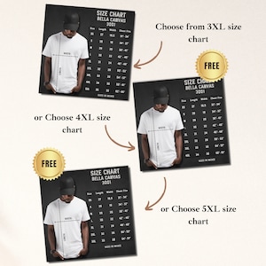 Bella Canvas 3001 Size Chart Male Model White T Shirt Mockup Editable ...