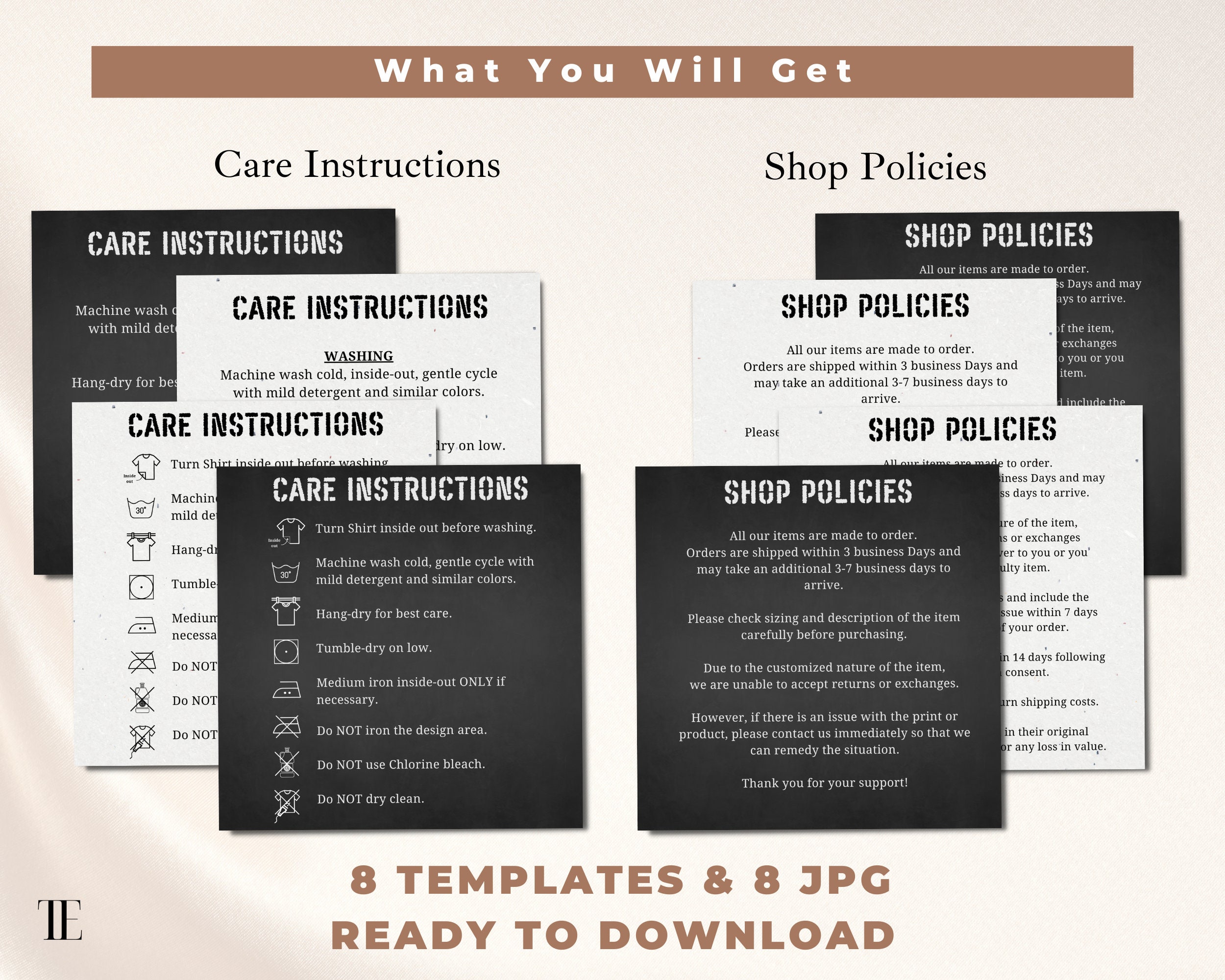 Returns and Refunds Policy Template for Etsy Shop, Etsy Shop Policies ...