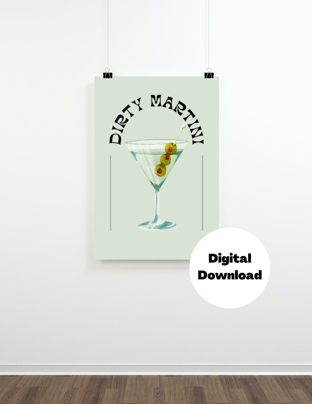 Dirty Martini Printable - Etsy