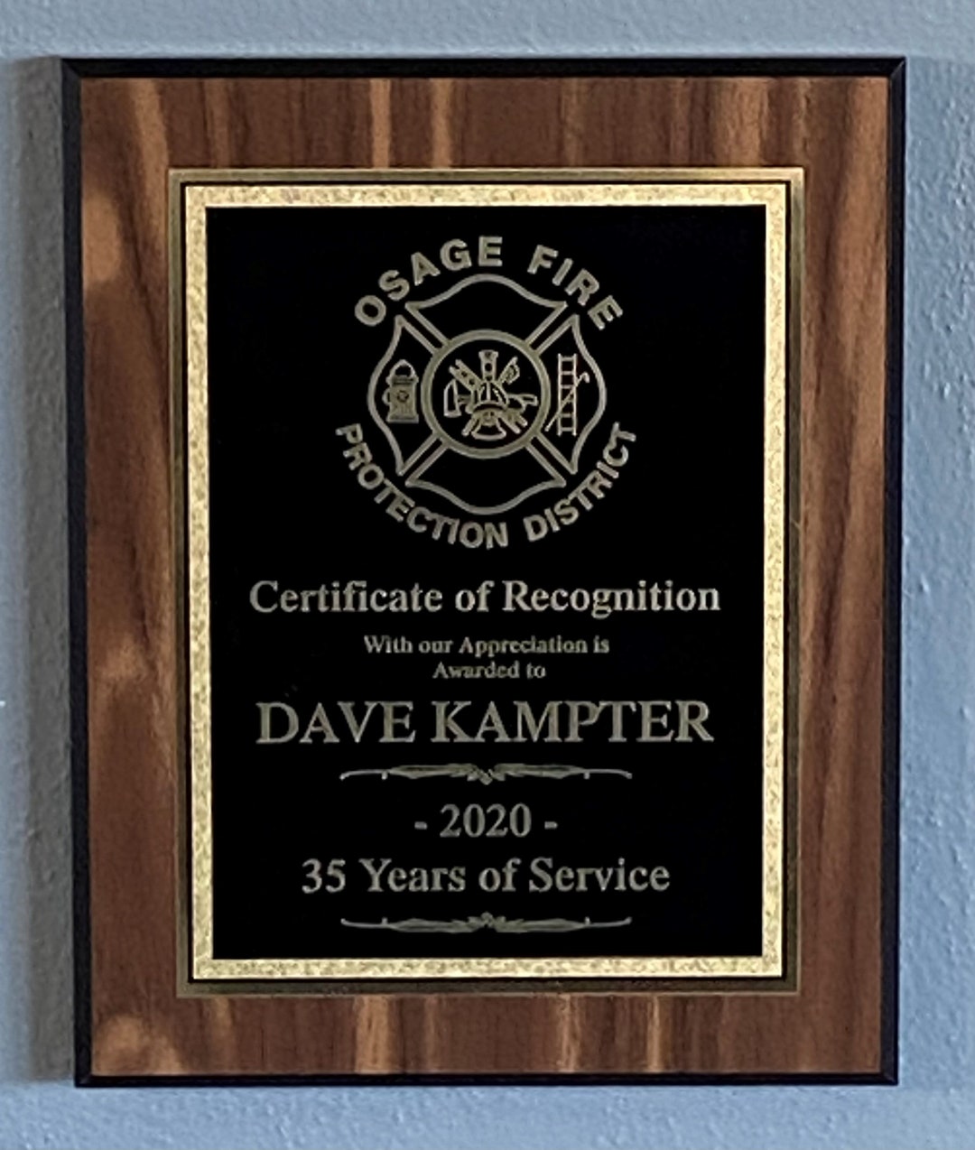 Solid Wood Wooden Plaque Walnut Custom Sign Personalized, Award ...