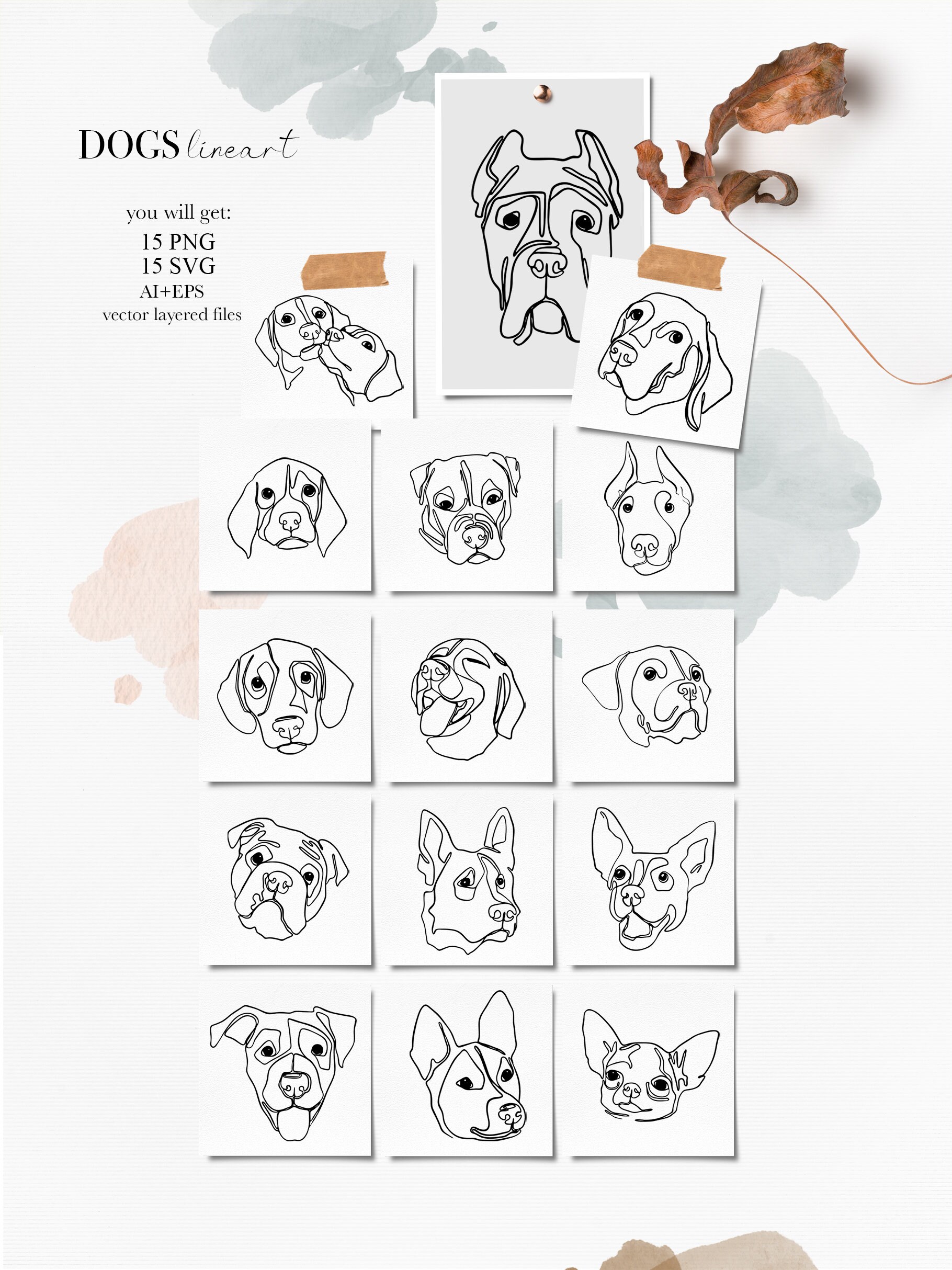 Dogs and People Line Art Drawings, Dogs Characters, People Clipart ...
