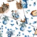 Delft Blue Vintage Dutch Paper Set, Dutch Watercolor Digital Paper ...