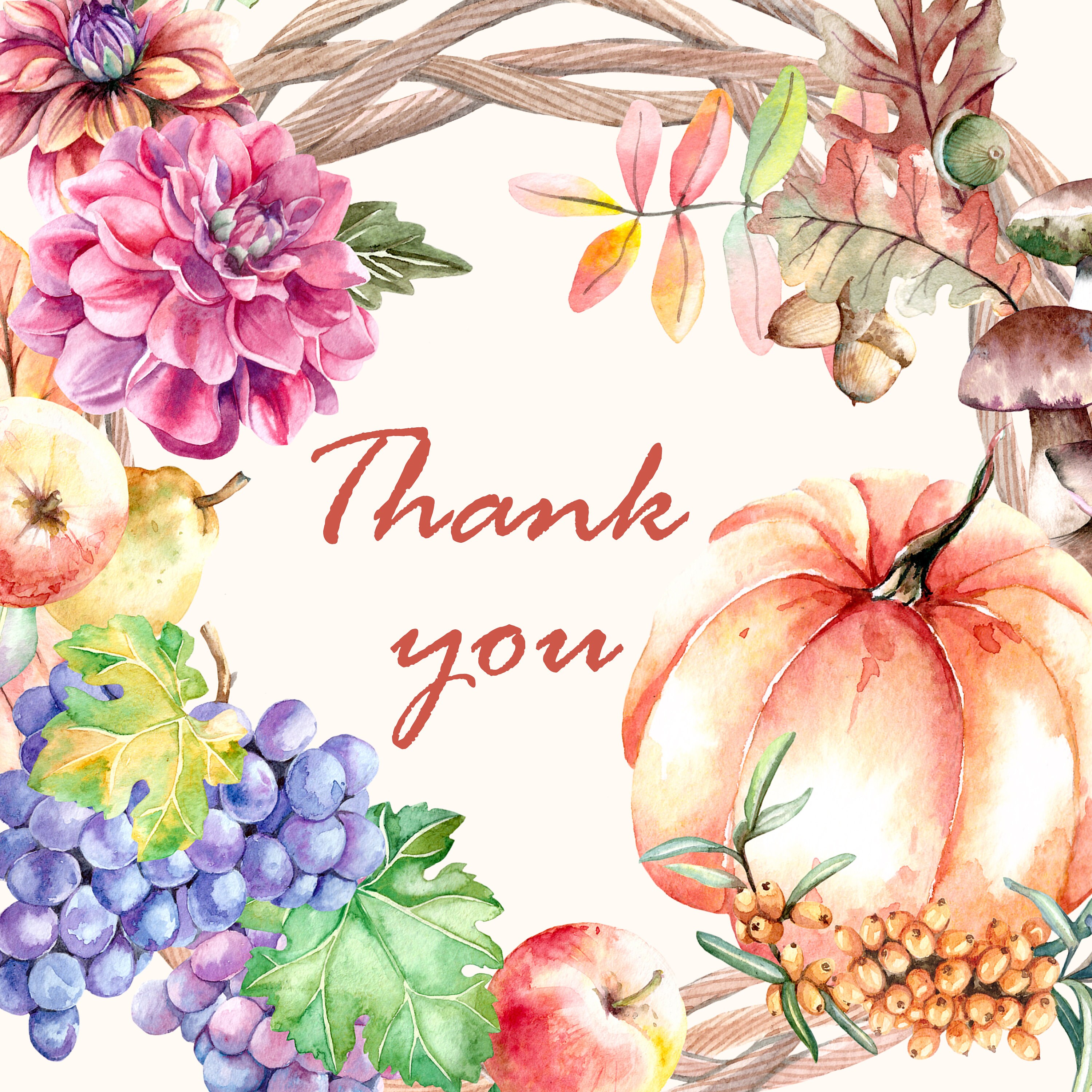 Autumn Watercolor Clipart, Fall Wreaths, Thanksgiving (PNG, 300 Dpi) - Etsy