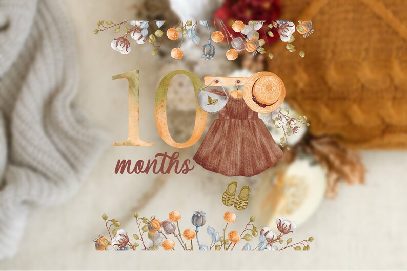 10 Ten Months Baby Anniversary Clipart Metrics, Baby Shower Clip Art ...