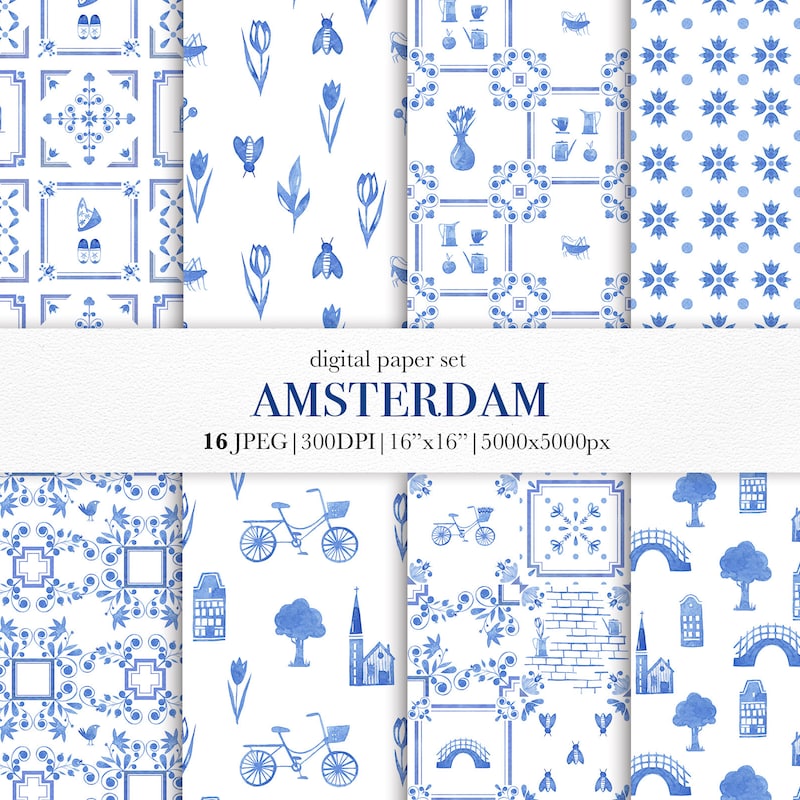 Delft Blue Fabric - Etsy
