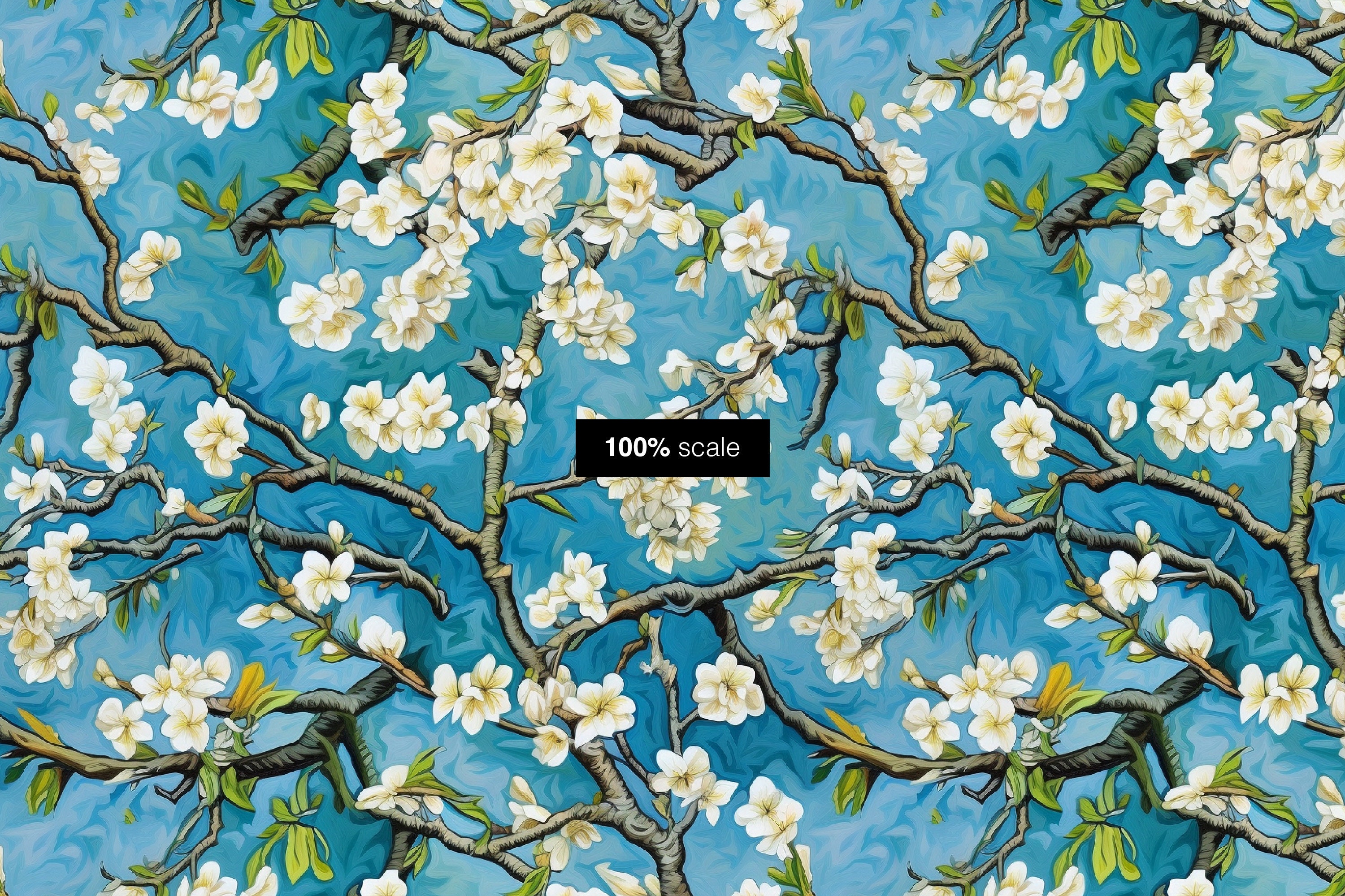 Vincent Van Gogh Print SEAMLESS Patterns Almond Blossom - Etsy