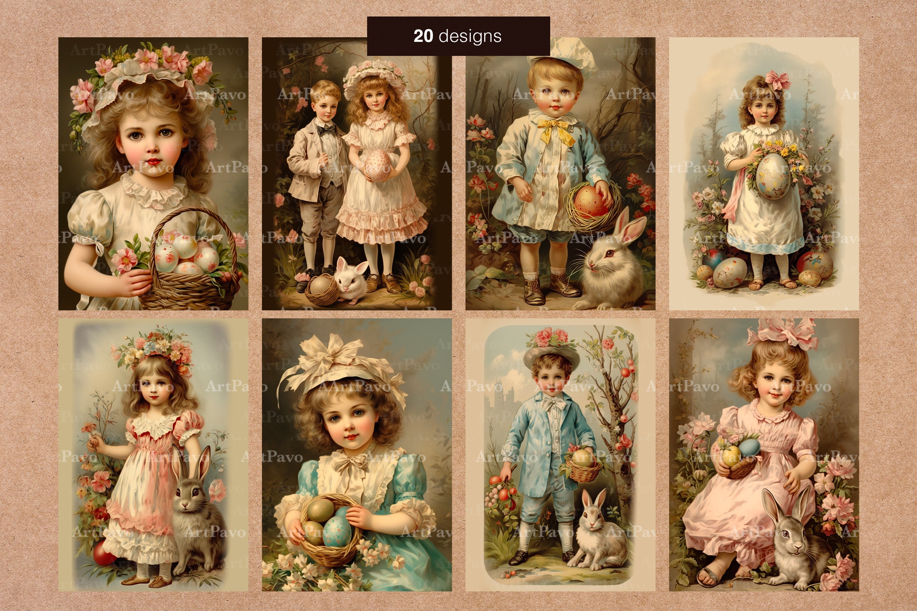 Vintage Victorian Easter Cards, Ephemera, Victorian Happy Easter, Junk ...