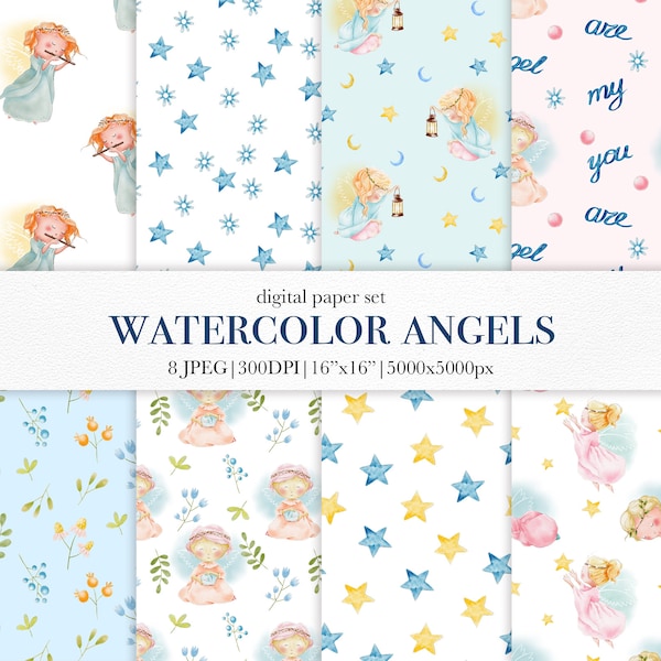 Watercolor Angel - Etsy