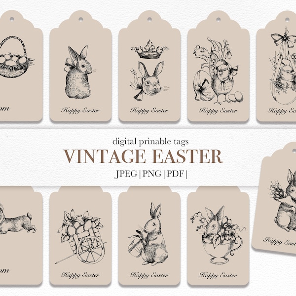 Vintage Easter Tags - Etsy