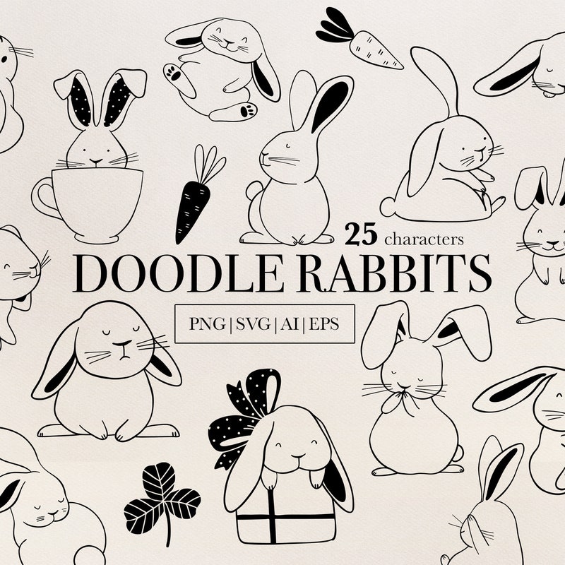 Easter Bunny Stamp - Etsy