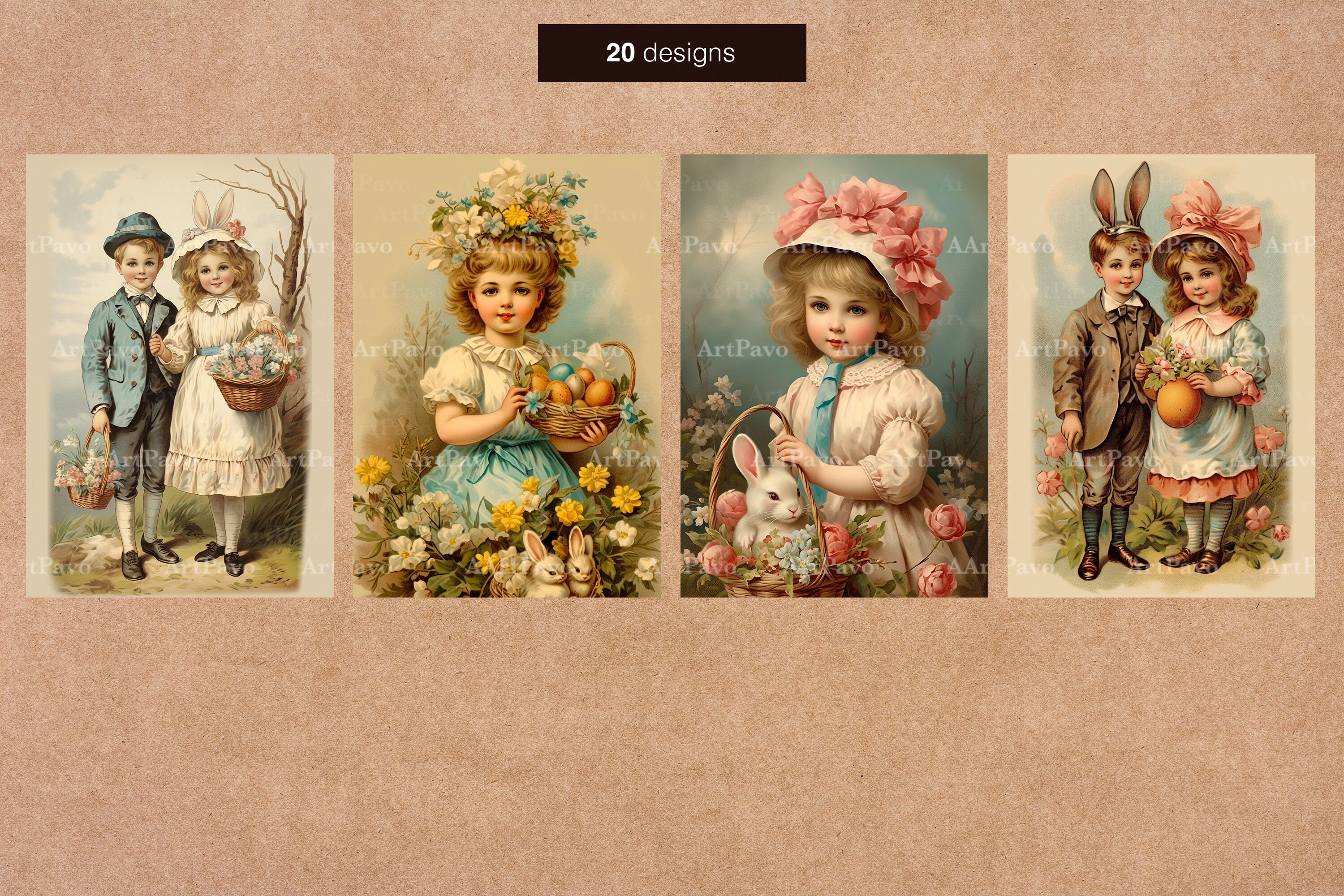Vintage Victorian Easter Cards, Ephemera, Victorian Happy Easter, Junk ...