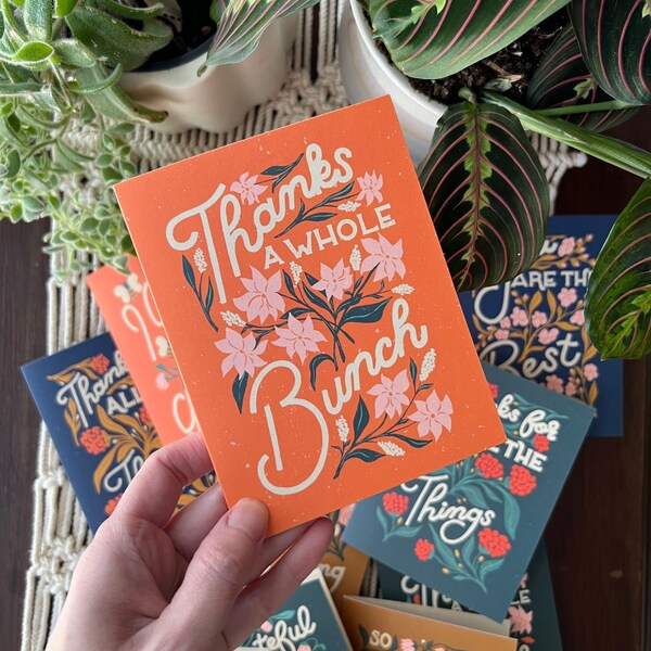 Retro Thank You Cards - Etsy
