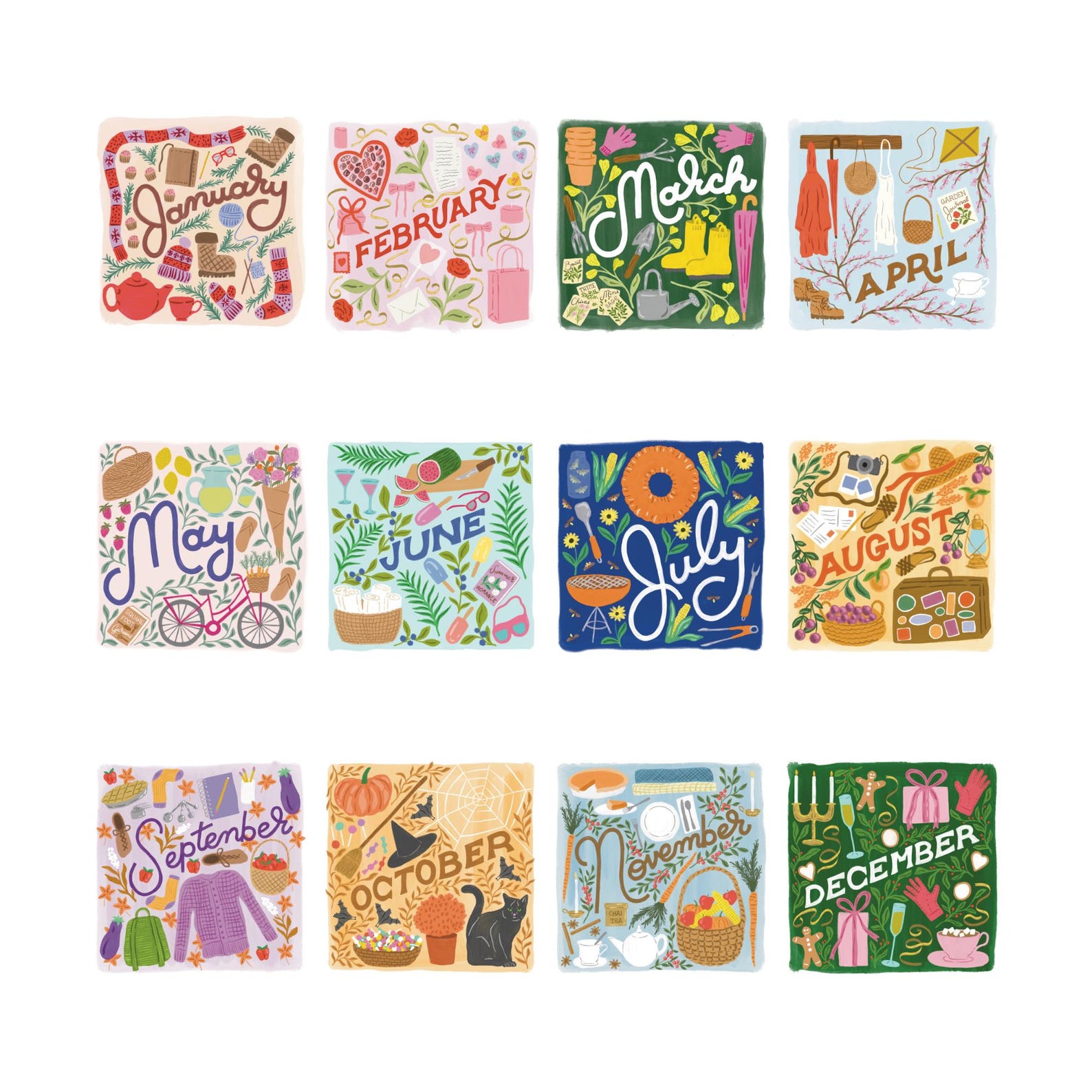2026 Wall Calendar | Things of the Season | January-december 2026 ...