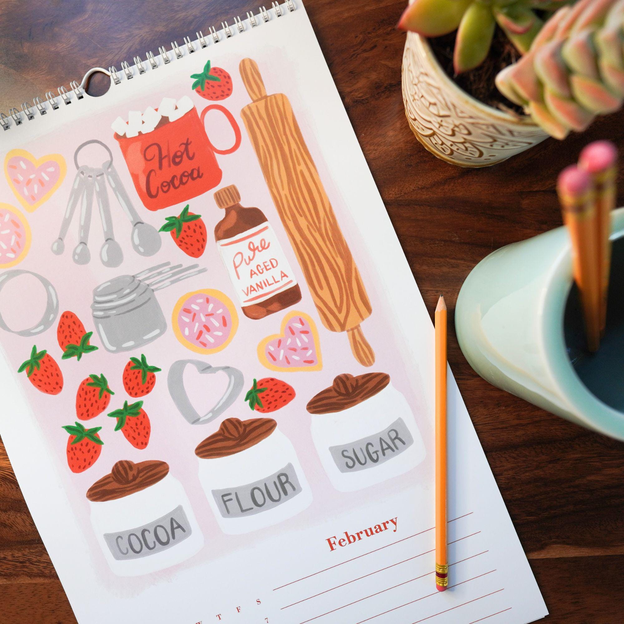 2026 Kitchen Calendar | Cooking Themed Calendar | January-december 2026 ...