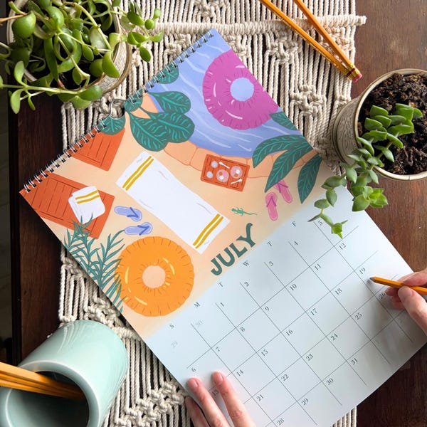 Retro Calendar - Etsy