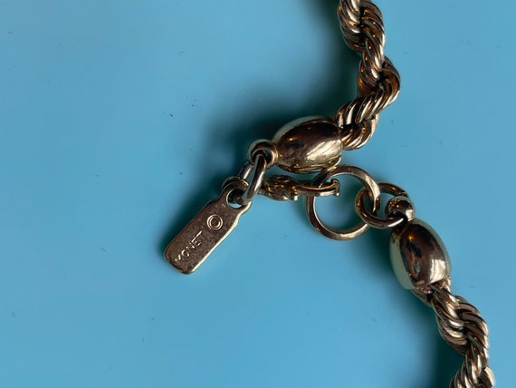 Vintage Graduated Monet Twisted Rope Gold Tone Chain … - Gem