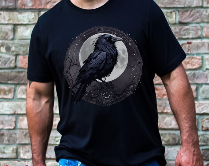 Whimsigoth Raven Shirt Gothic Raven Shirt Boho Crow Shirt Boho Raven ...