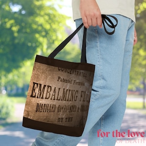 Embalming Fluid Tote Bag, Mortician Gift, Embalming Fluid, Crematory ...
