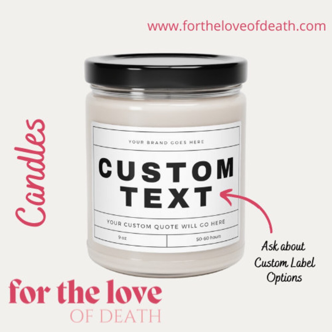 Custom Label Candle in a Jar, Personalized Scented Candle, Unique Gift ...