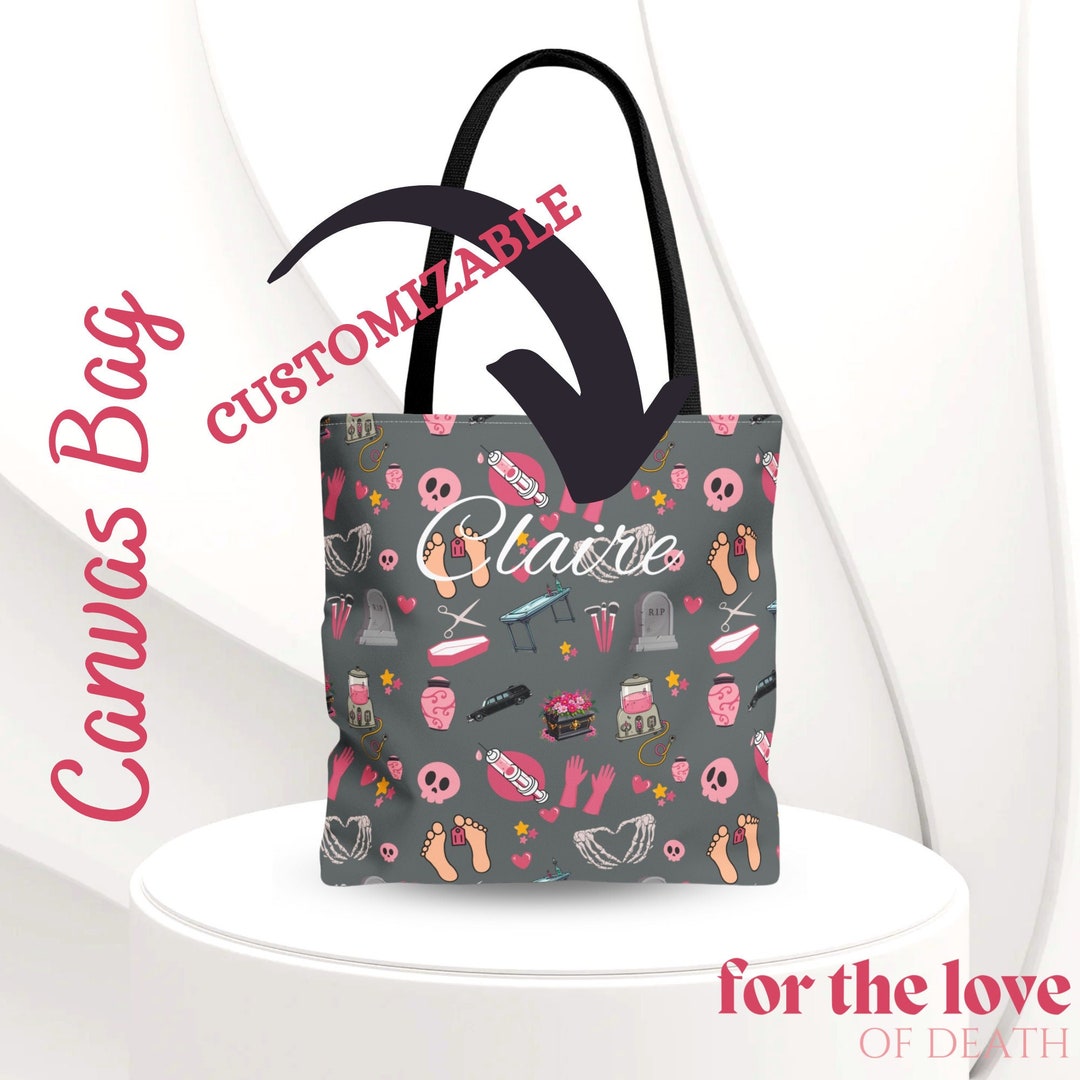 Customizable Mortician Tote Bag, Morgue Art With Embalming Machine ...