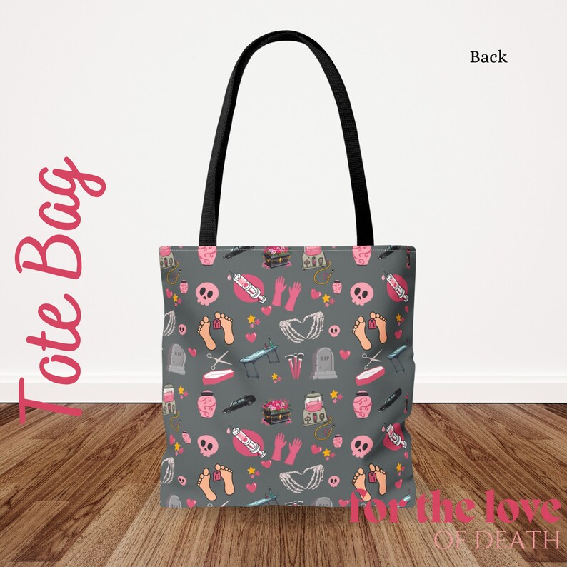 Customizable Mortician Tote Bag, Morgue Art With Embalming Machine ...