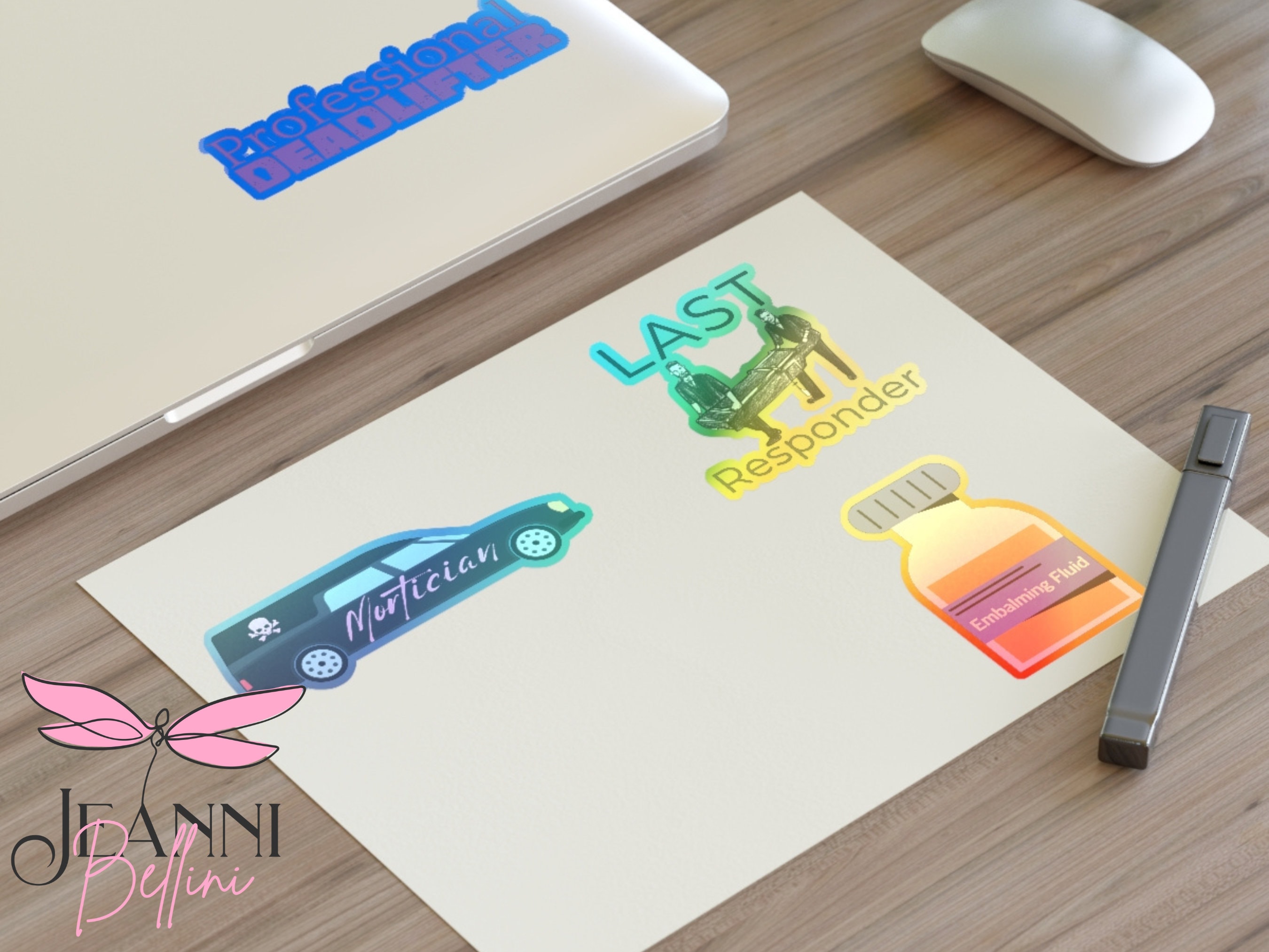 Funeral Sticker Sheet, Hearse Sticker Set, Embalming Fluid Stickers ...