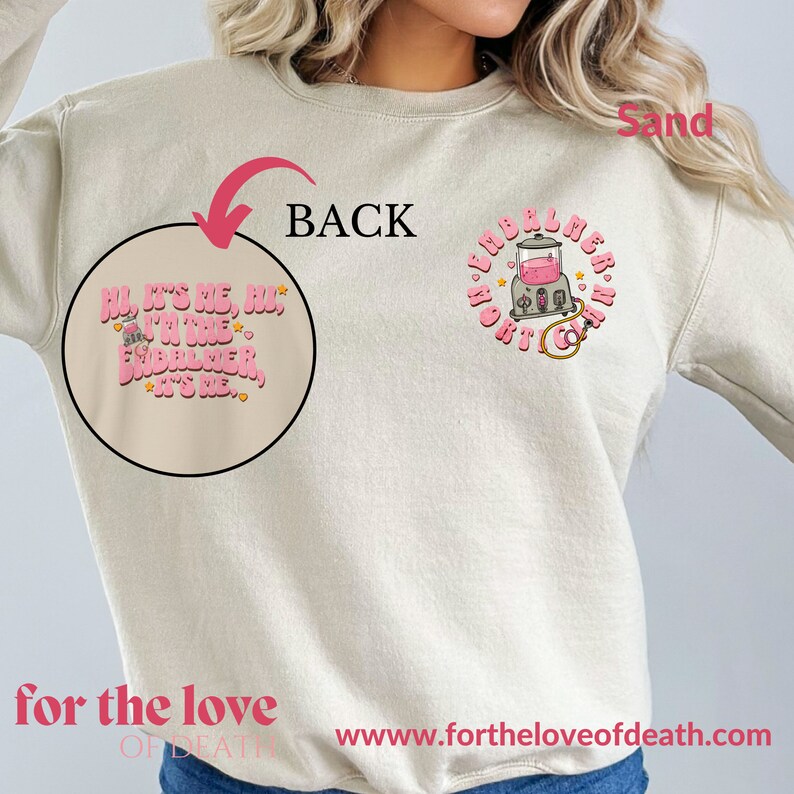 Embalmer and Mortician Sweatshirt, Hi It's Me I'm the Embalmer, Retro ...