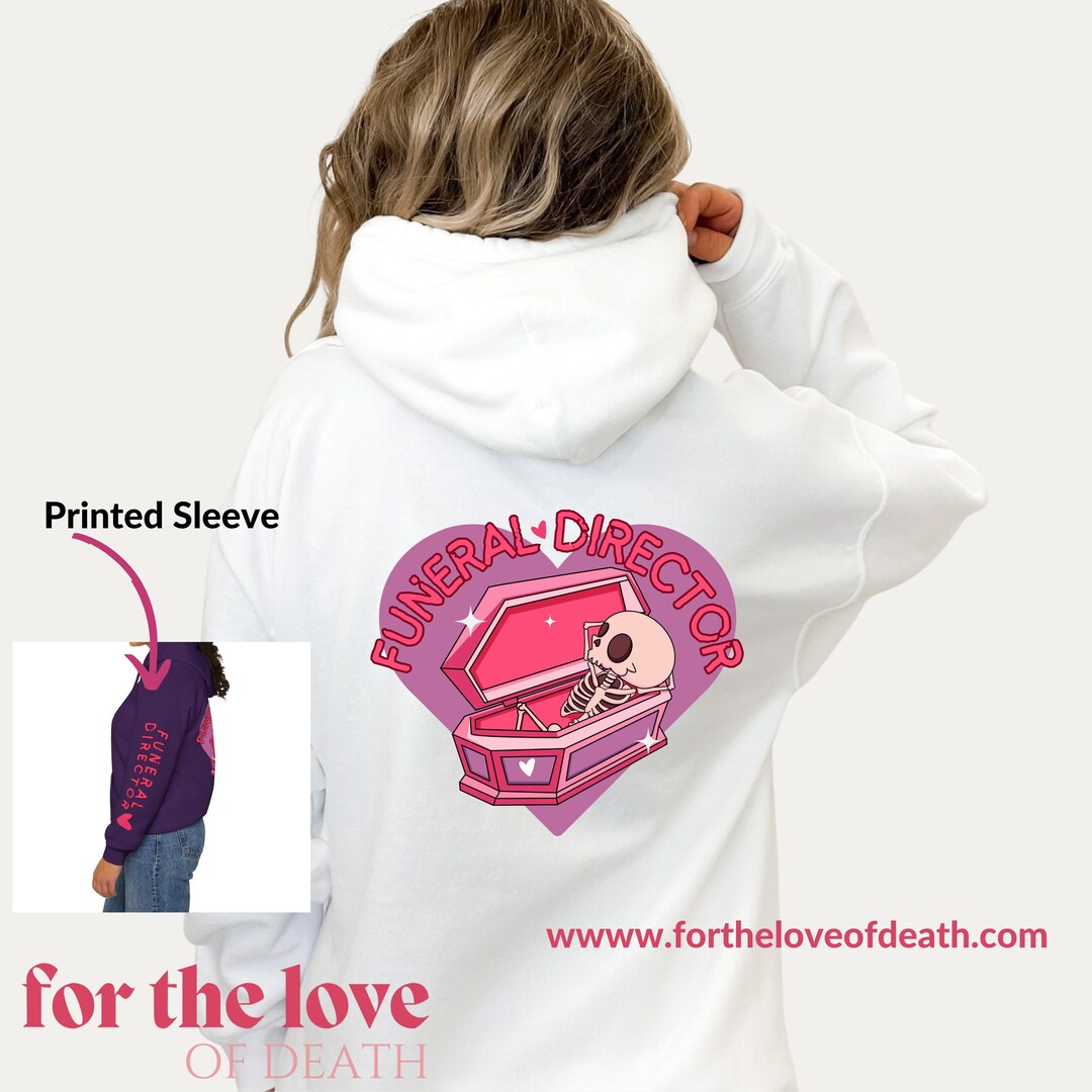 Cute Skeleton in Casket" Funeral Director Hoodie - Unique Funeral ...