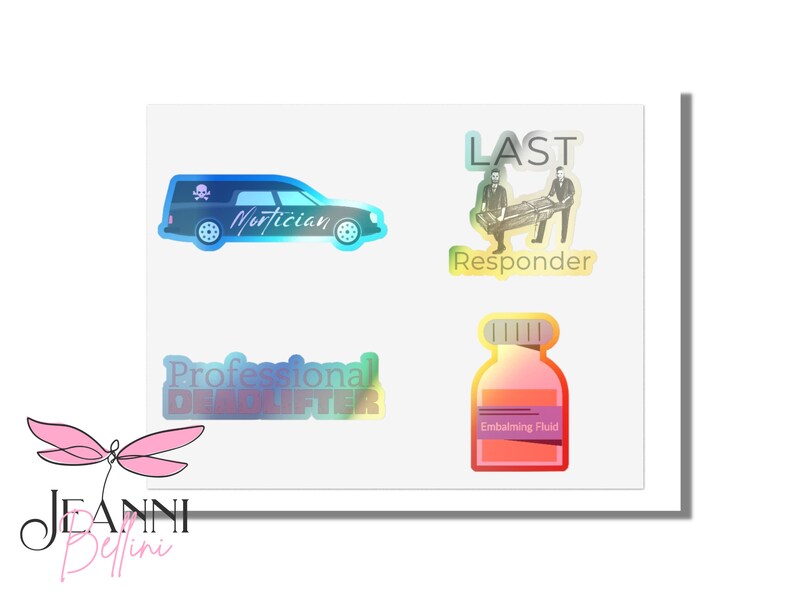 Funeral Sticker Sheet Hearse Sticker Set Embalming Fluid - Etsy