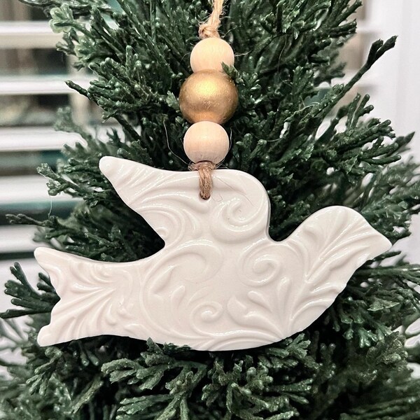 Christmas Felt Dove Ornament - Etsy