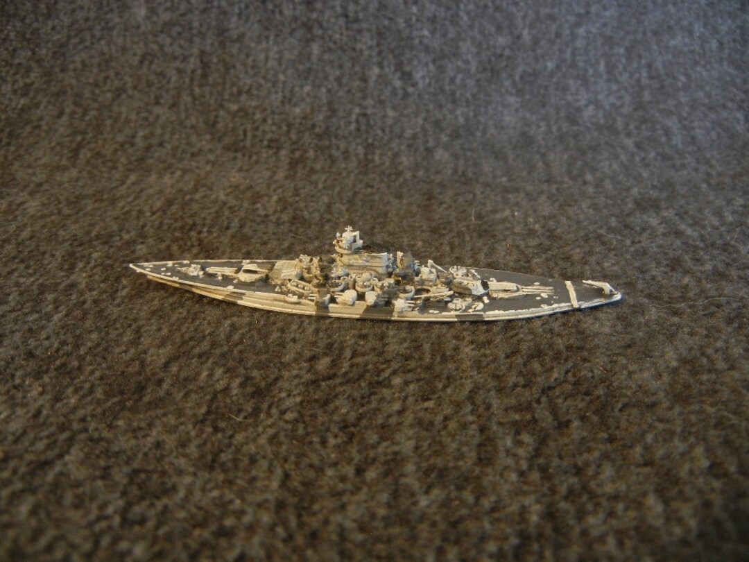 Painted 1/2400 Battleship USS California 1944 Surigao Strait - Etsy