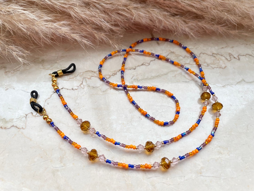 2in1 Glasses Chain & Headphone Chain Blue, Purple, Brown, Orange Cut ...