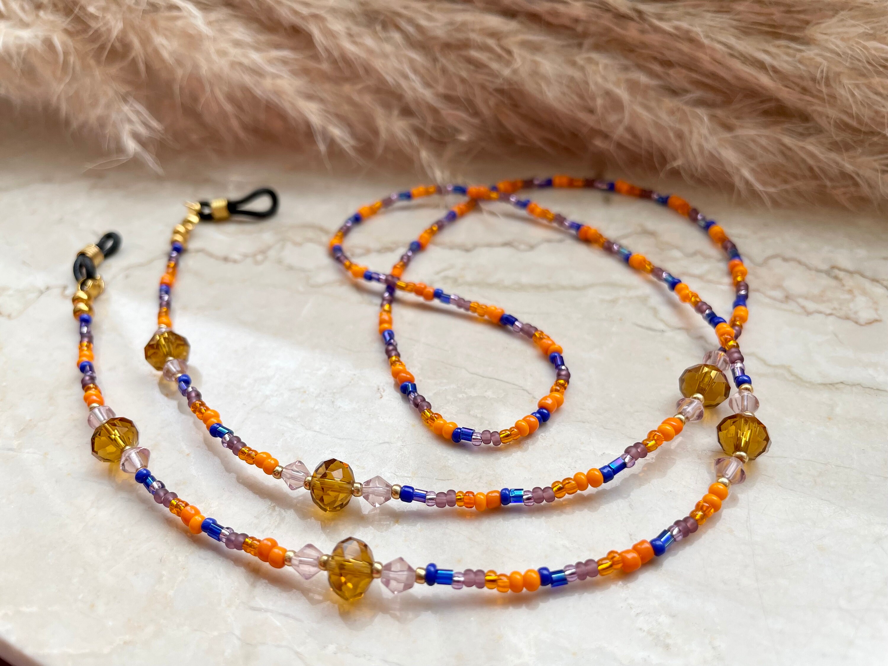 2in1 Glasses Chain & Headphone Chain Blue, Purple, Brown, Orange Cut ...