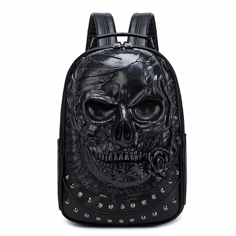 Embossed Three-dimensional Skull Backpack - Etsy