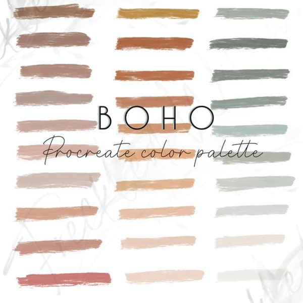 Boho Color Palette - Etsy