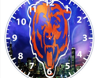 Chicago Bears Wall Clock - Etsy