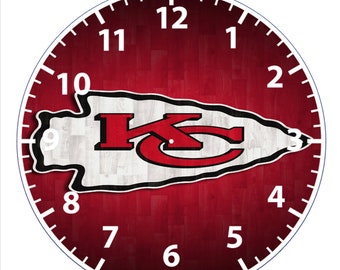 Kansas City Chiefs Clock - Etsy