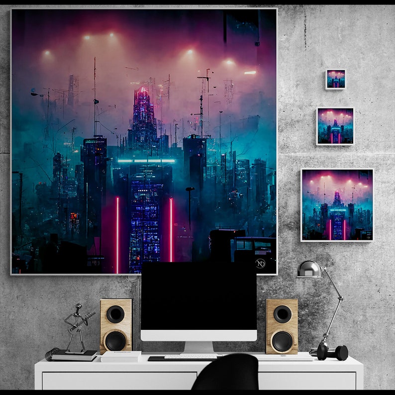 Cyberpunk City Arasaka Tower Super Detailed Digital Art - Etsy Australia