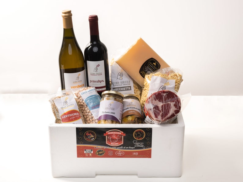 Gluten-free and Lactose-free Cured Meats Box Verdeca Primitivo Apulian ...