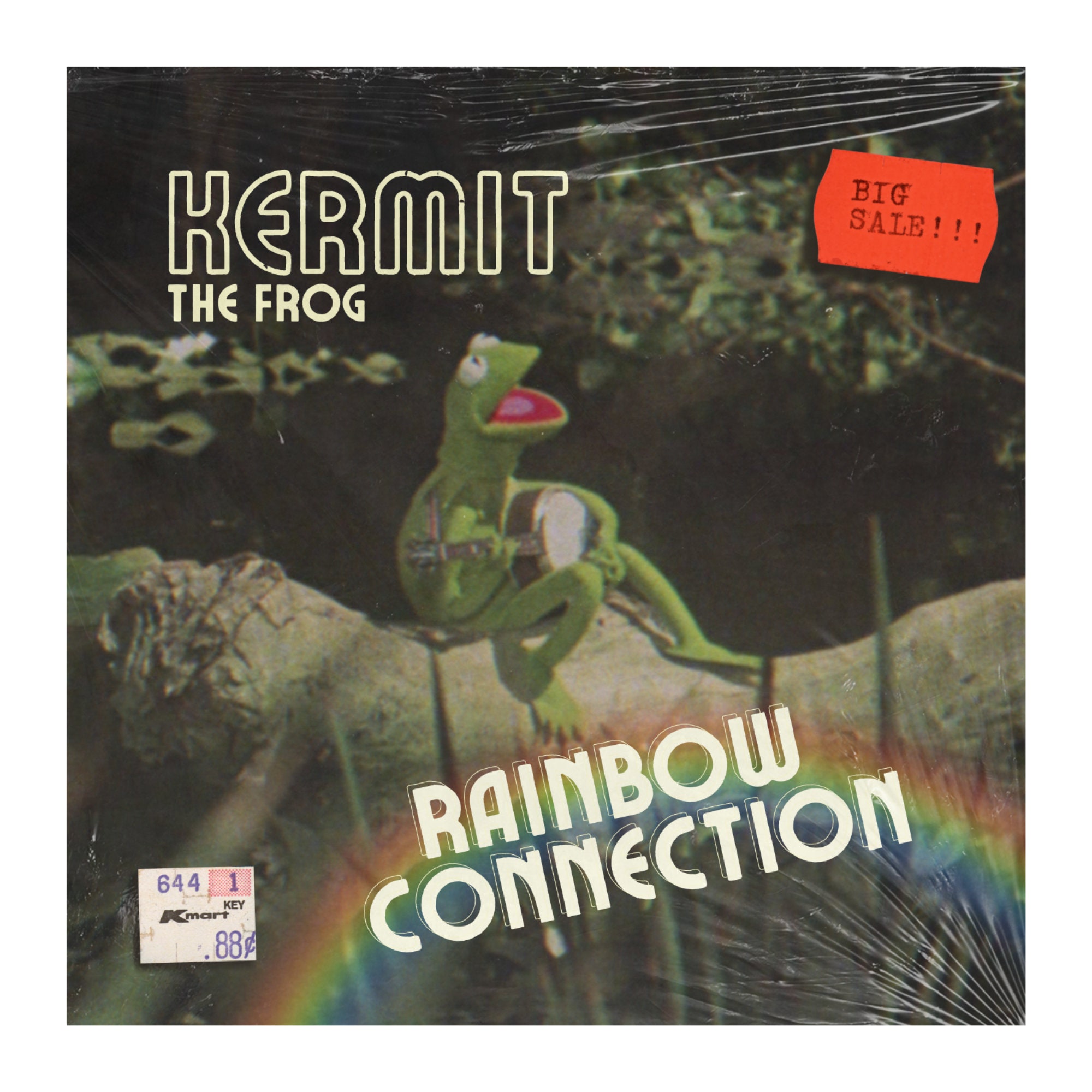Kermit the Frog 12x12 Digital Art Print - Rainbow Connection Vinyl ...