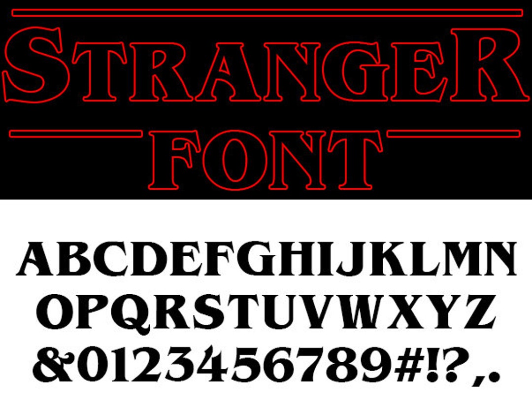 Stranger Things Font | PNG | Instant Download - Etsy