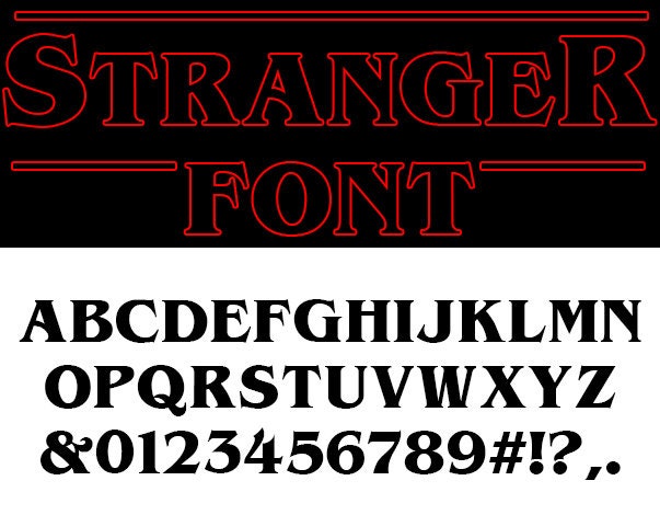 Stranger Things Font PNG Instant Download - Etsy Australia
