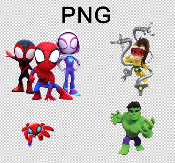 Spidey and Friends Digital PNG Images - Etsy