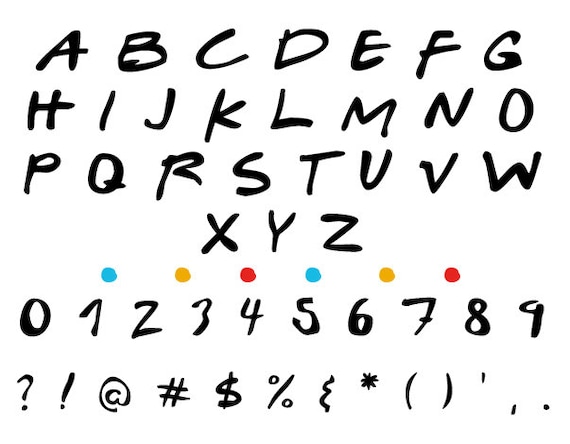 Friends Font PNG SVG Instant Download - Etsy Australia