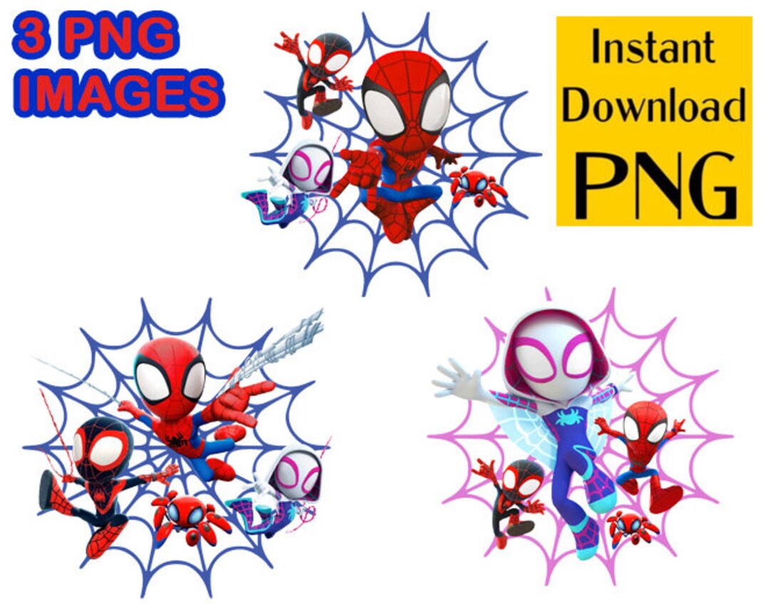 Spidey and Friends Digital PNG Images - Etsy Australia