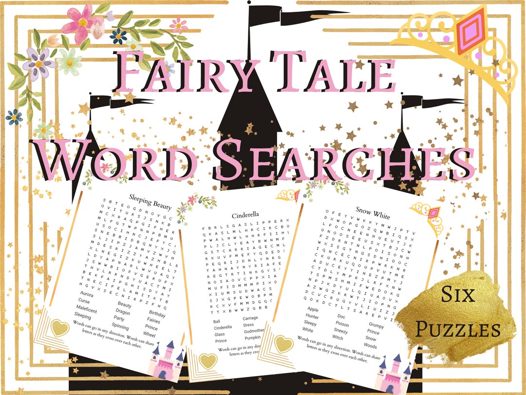 Fairy Tale Word Searches - Etsy